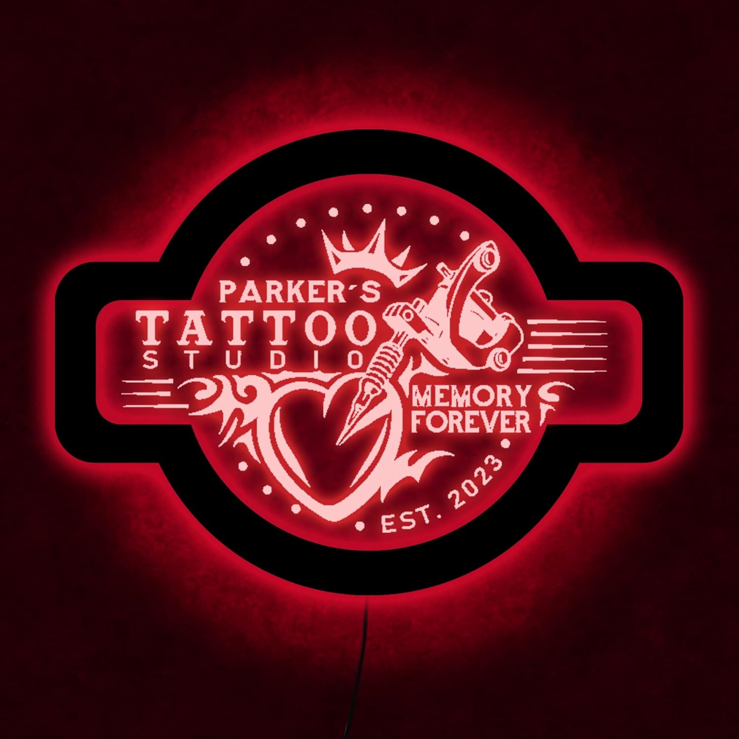 souleather Custom Tattoo Studio Neon Sign, Tattoo Studio Led Wall Decor ...