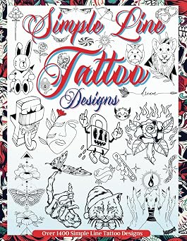 Simple Line Tattoo Designs: Big Book Of Small Tattoos. Over 1400 ...