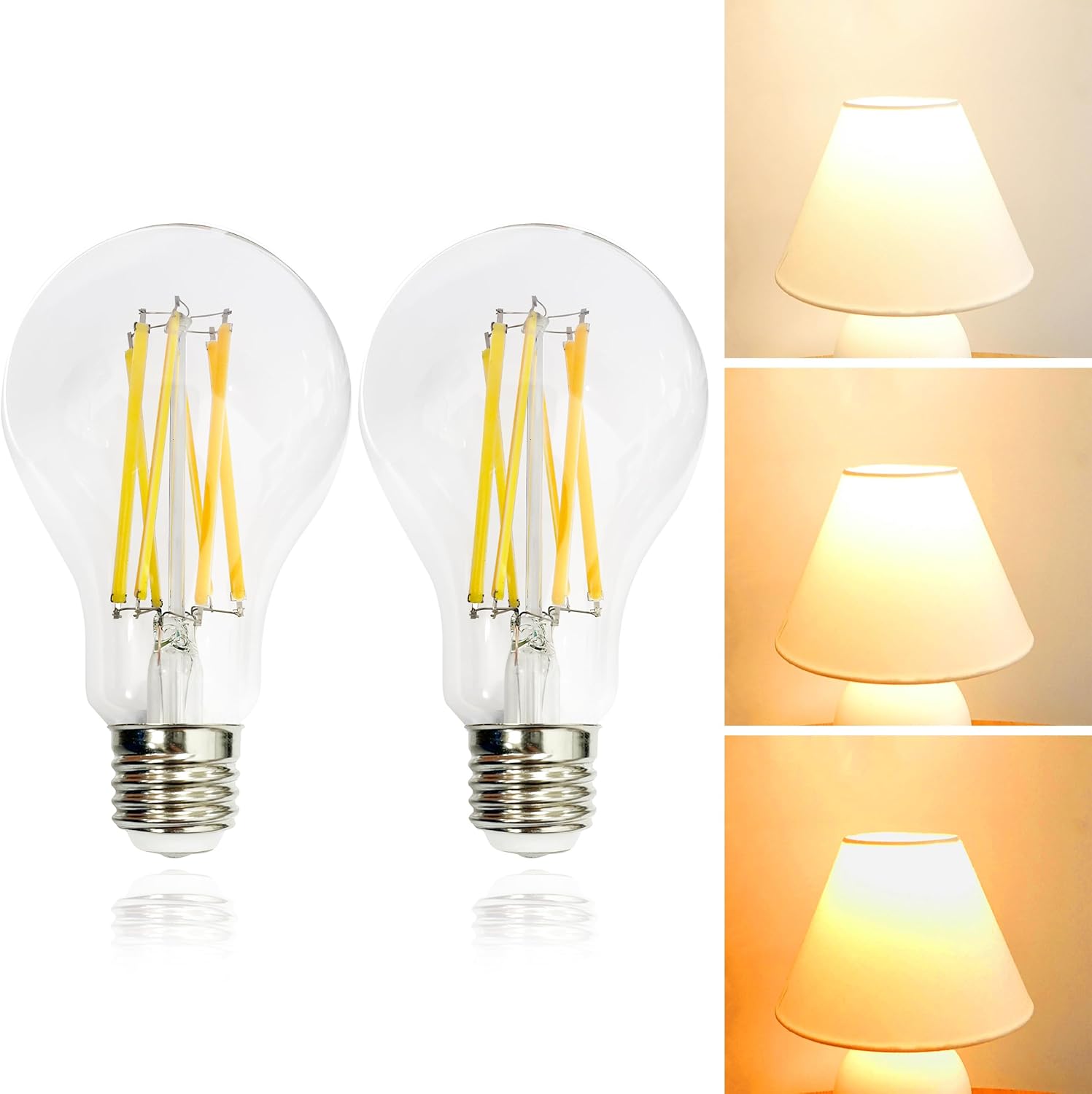 Amazon.com: FLSNT 3 Way LED Light Bulb E26 Standard Base, 50W 100W 150W ...