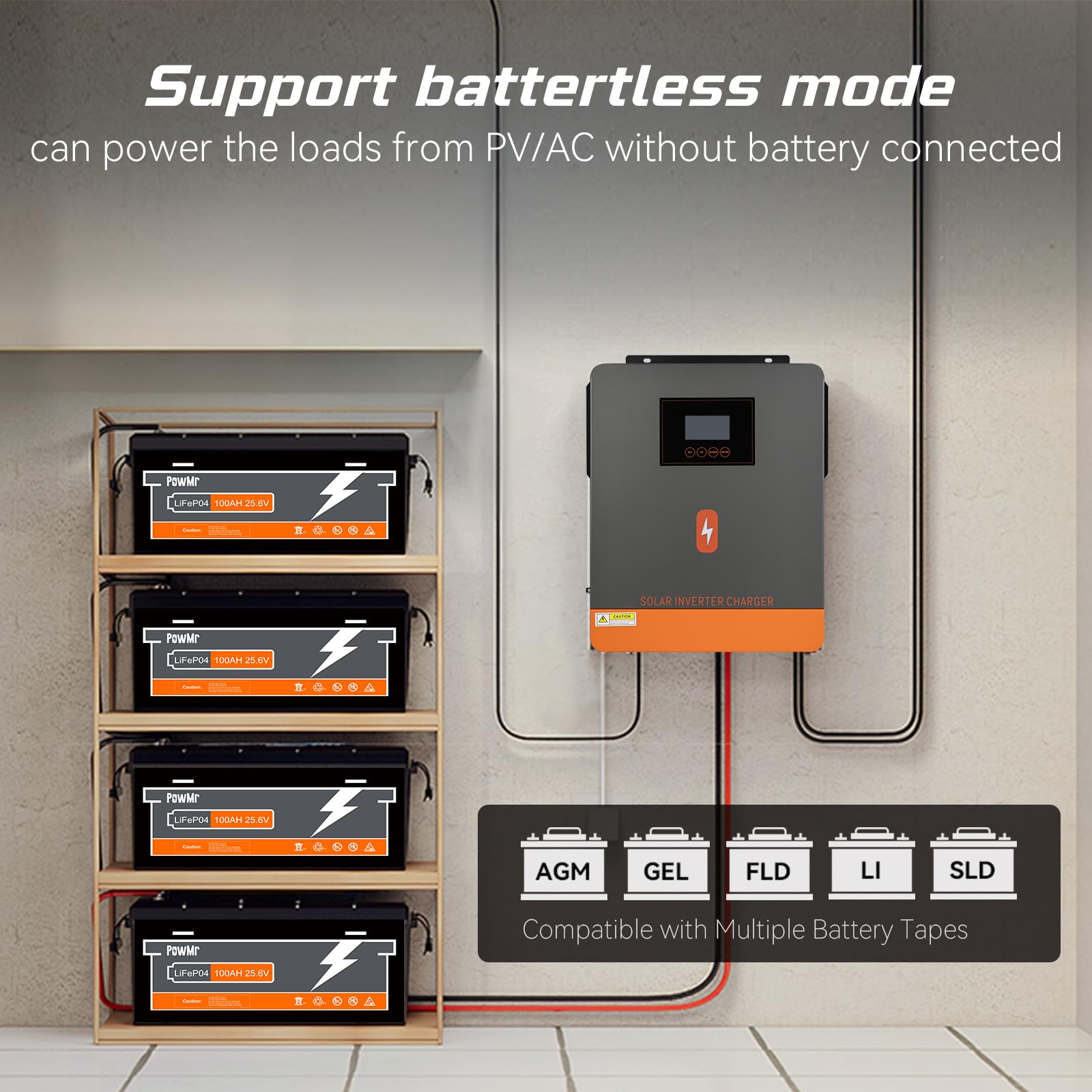 Snapklik.com : Solar Inverter 3600W 24V Built-in 120A MPPT Controller+ ...