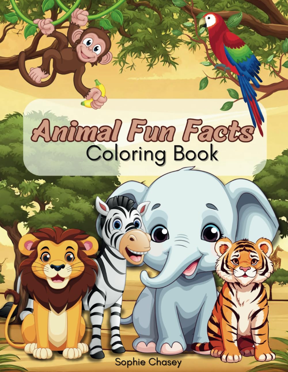 Animal Fun Facts Coloring Book: Chasey, Sophie: 9798323563395: Amazon ...