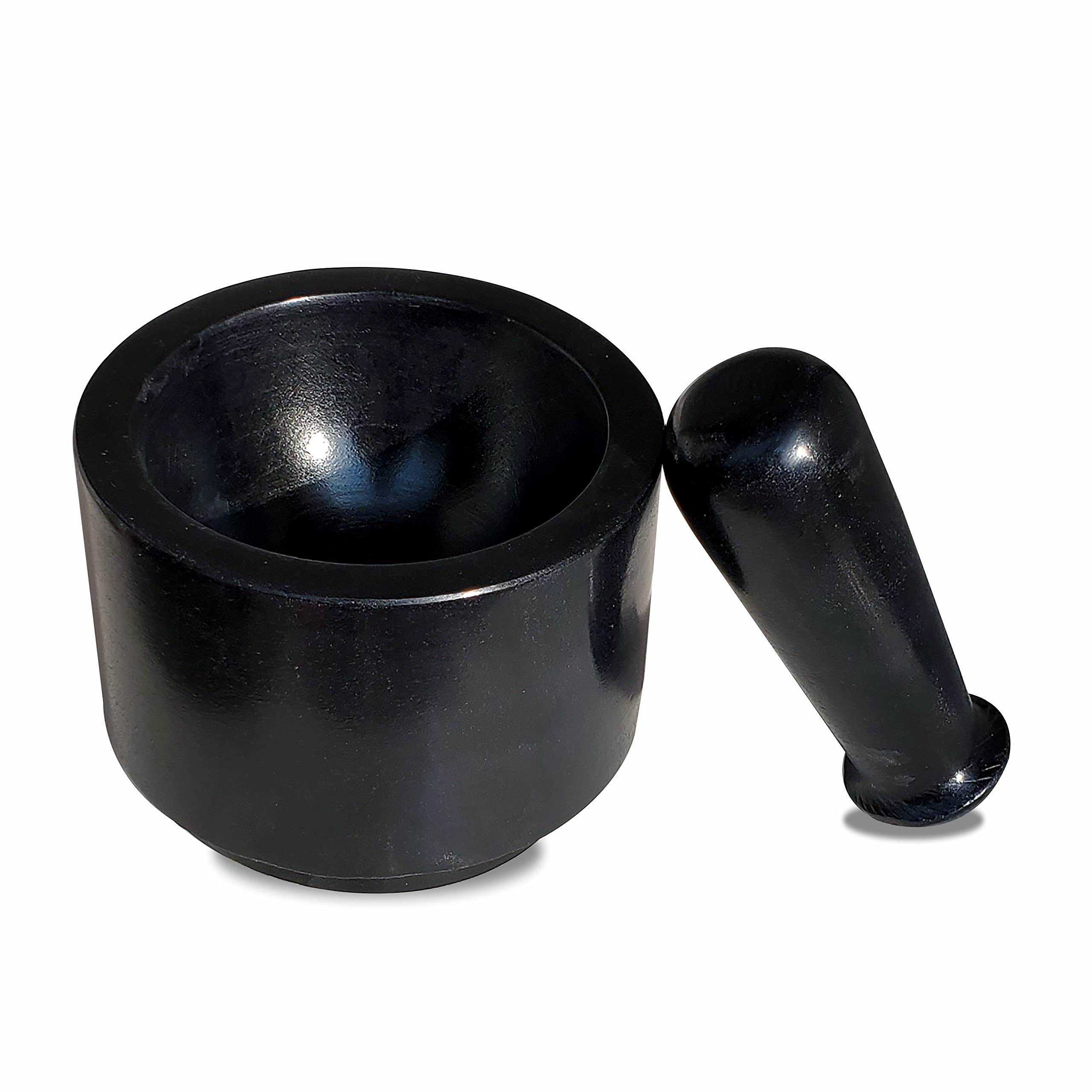 Pure Source India Black Marble Stone Mortar And Pestle Set | Desertcart ...