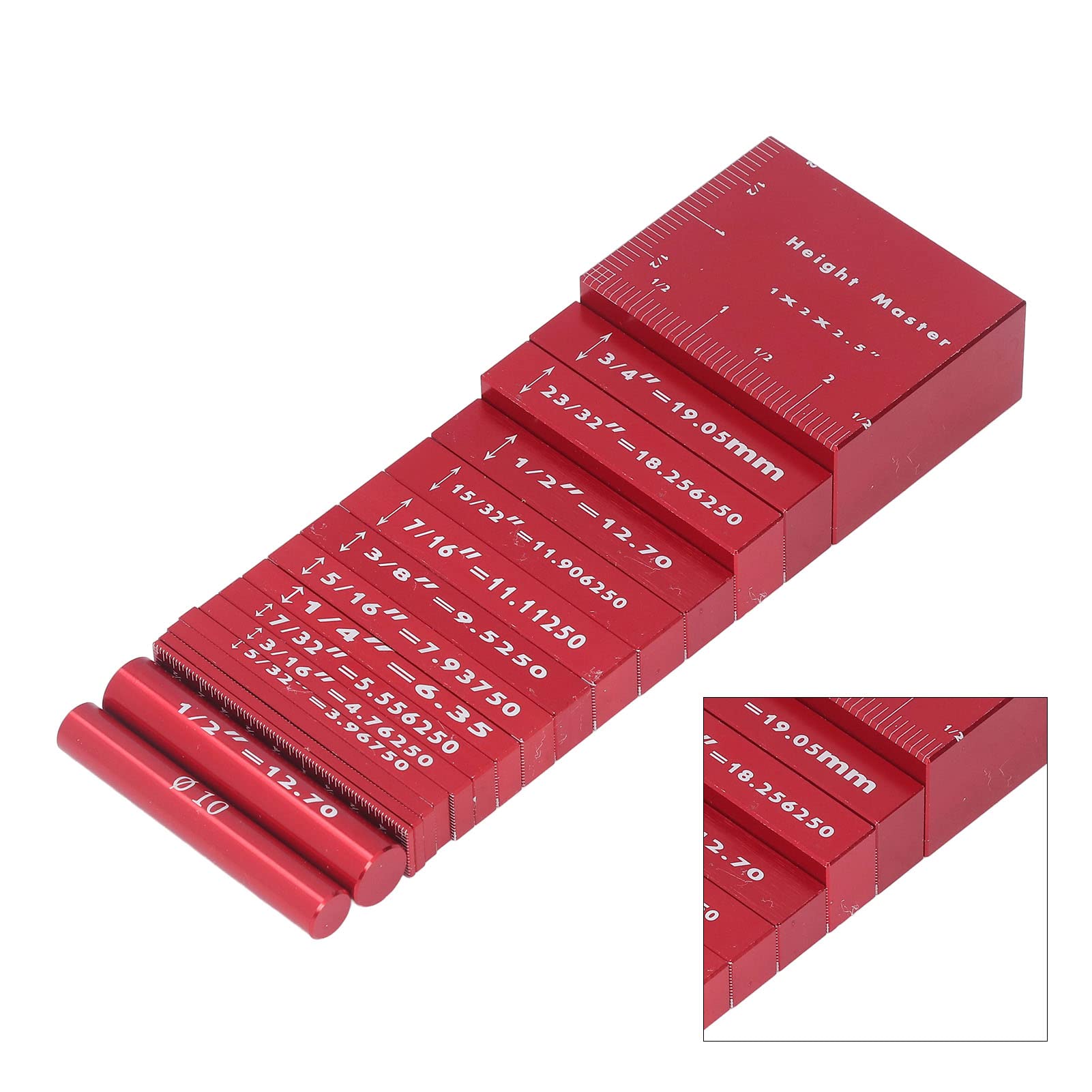 Buy Setup Blocks Height Gauge Set, 17pcs Precision Aluminum Setup Bars ...