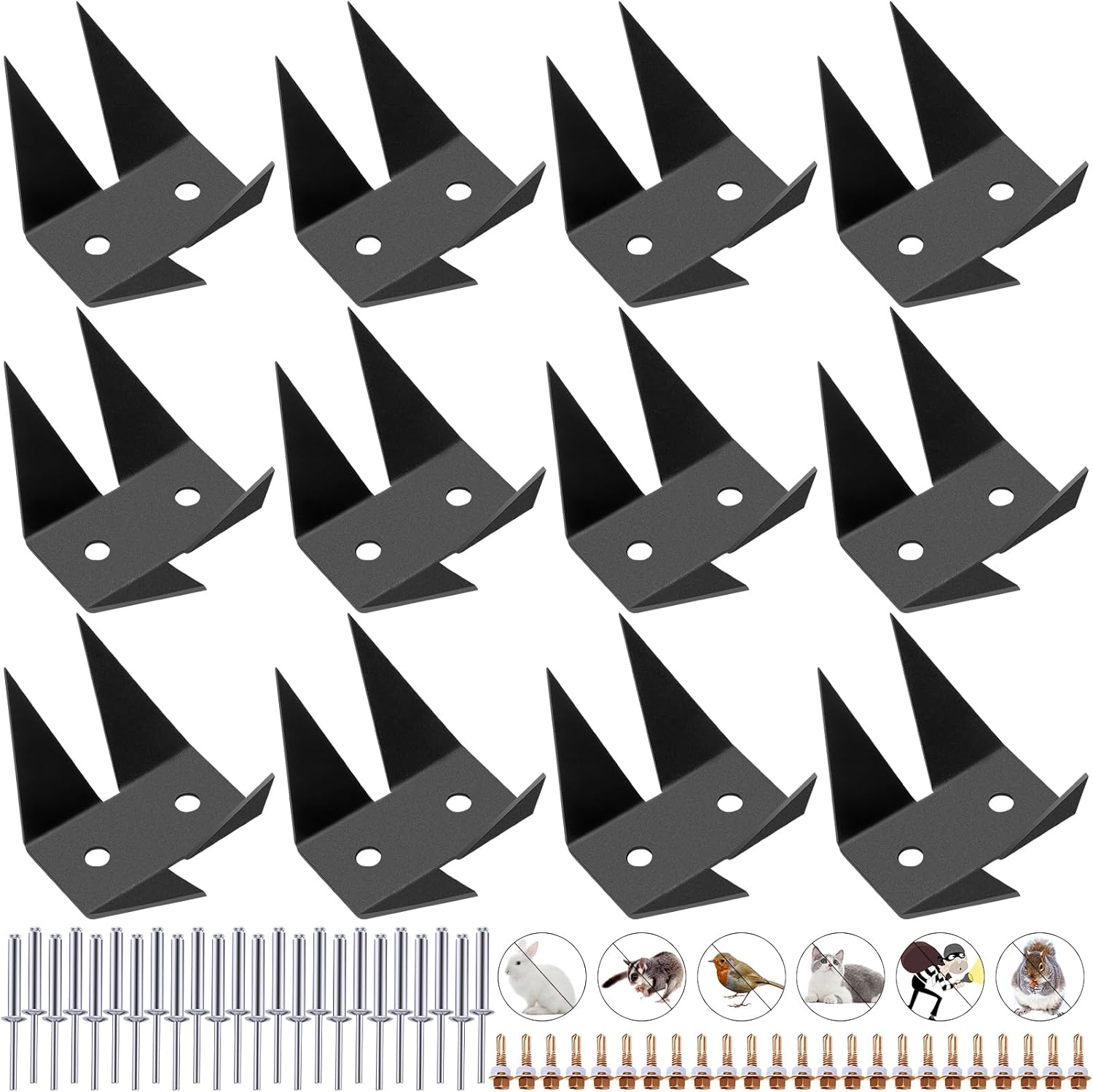 Amazon.com : Sel Natural 12 Pcs Intruder Deterrent Fence Wall Spikes ...