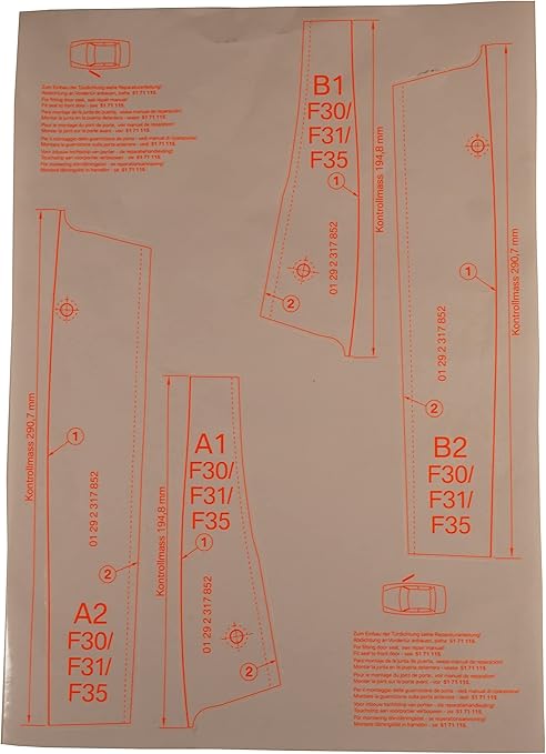 Amazon | BMW F30 F31 F80 Front Door Seal Fitting Template Guide ...