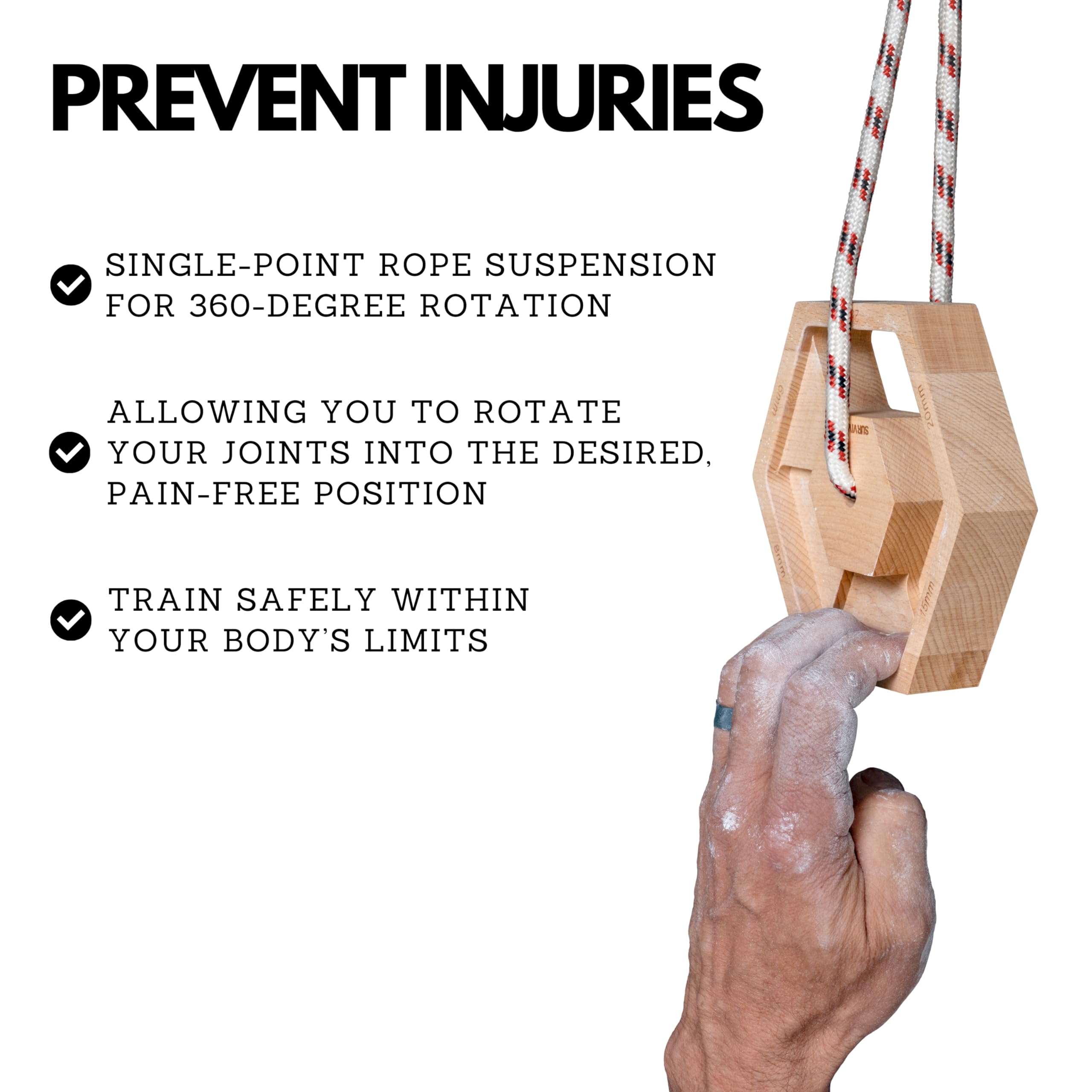 Snapklik.com : SURVIVOR Hangboard - Rock Climbing & Bouldering Training ...