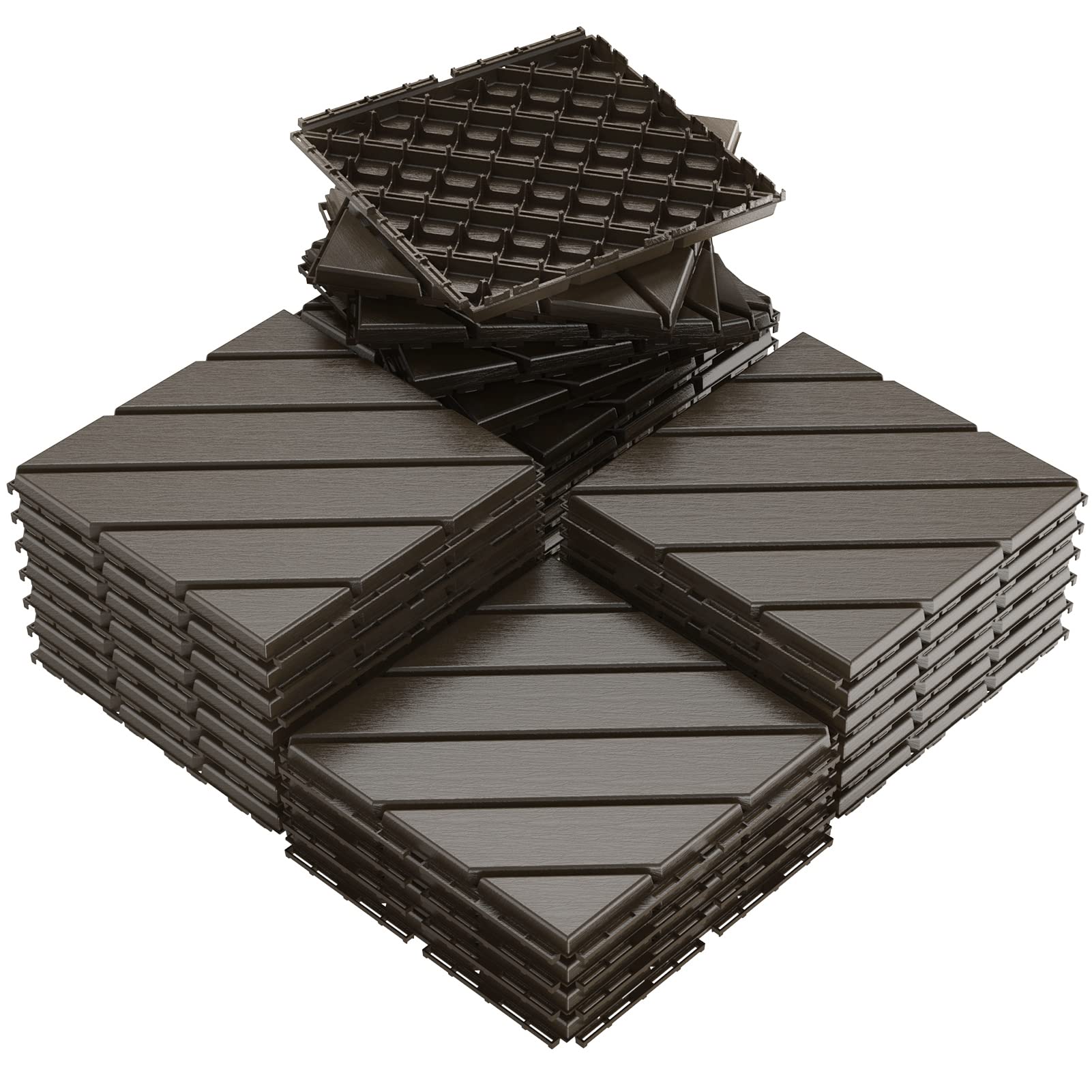 Snapklik.com : VANCASTLE Plastic Interlocking Deck Tiles, 118"x118"
