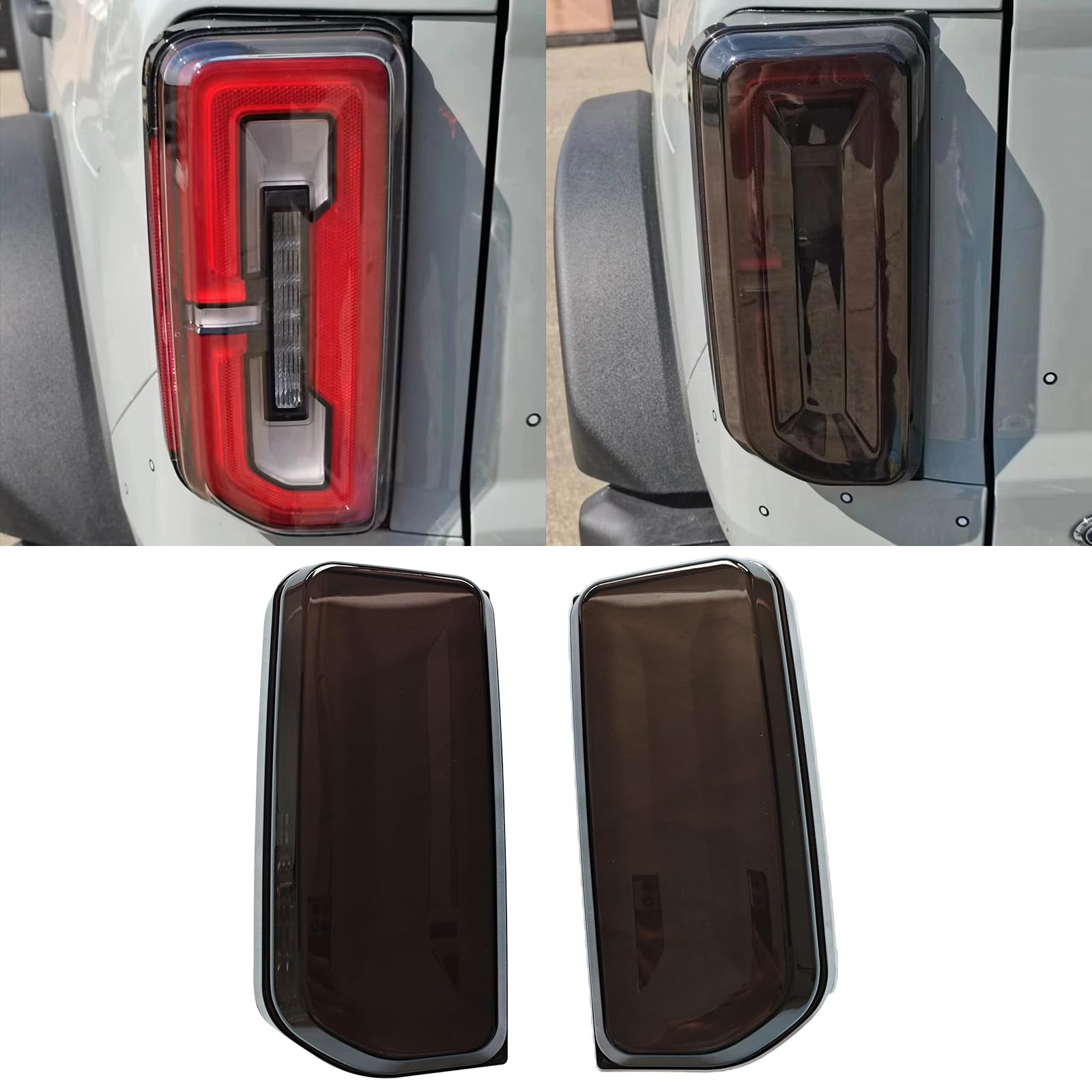 Auto Exterior Accessories Smoked Black Tail Light Covers For Ford ...