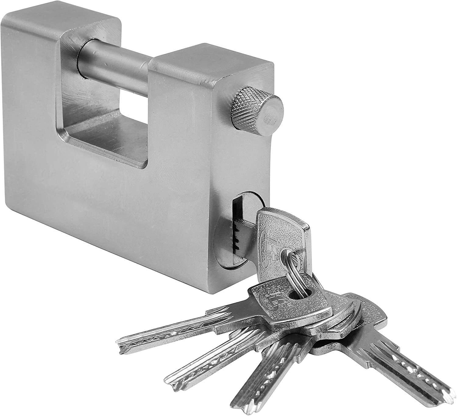 Buy Heavy Duty Padlock 1kg with 5 Keys - Hardened Solid Steel Hardware ...