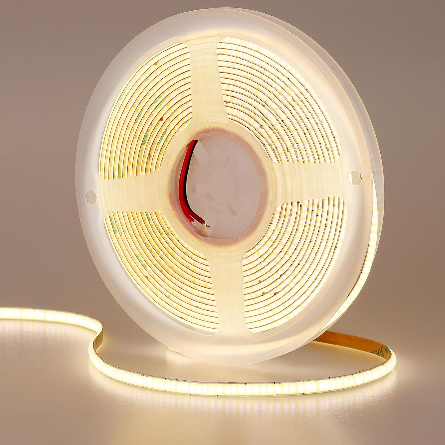 Amazon.com: GOMING 12V 5mm Width COB LED Strip Light Natural White 4000K 16.4ft(5M) 2000LEDs CRI ...