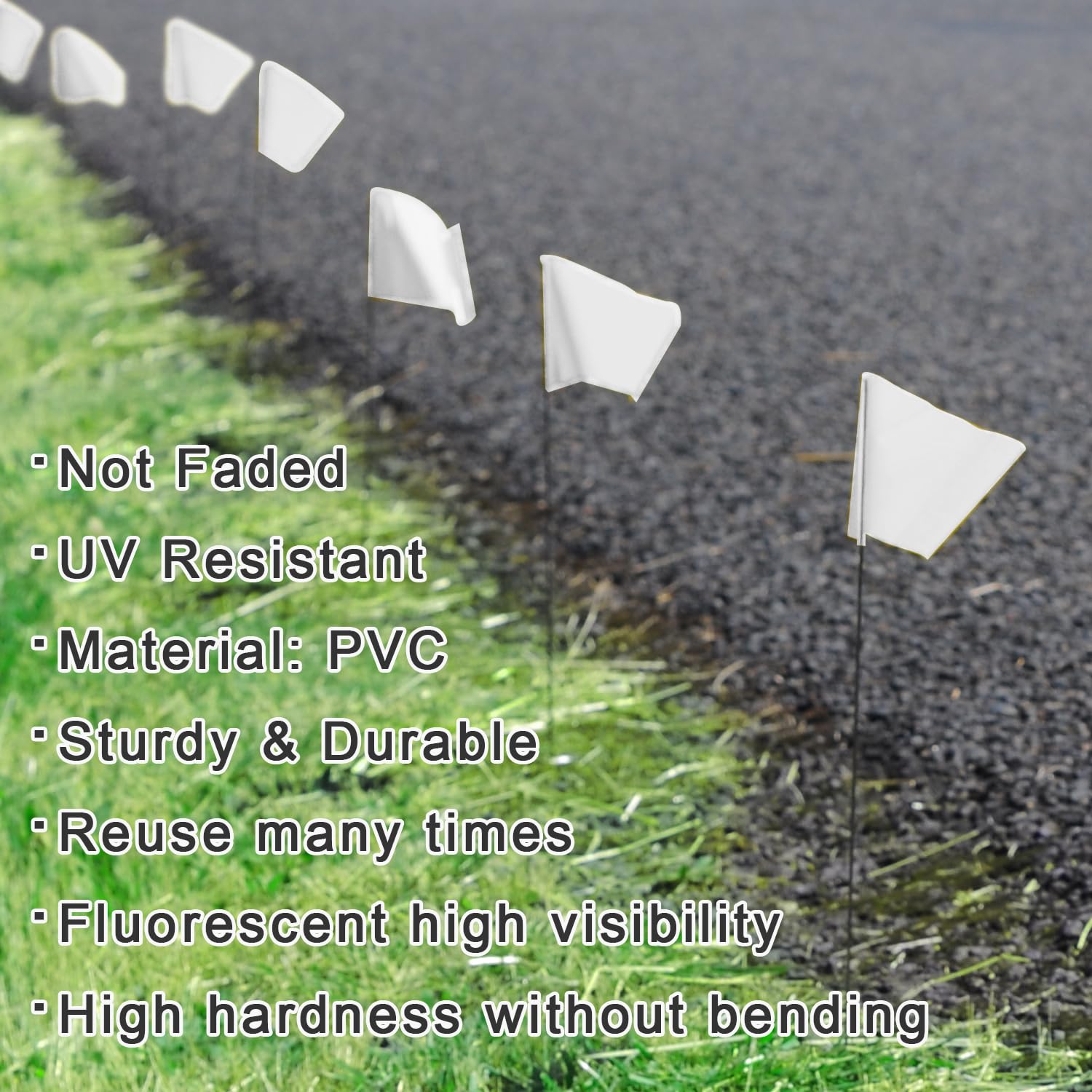 Snapklik.com : Zozen 50Pack White Marking Flags, Writable 15x4x5 Inch ...