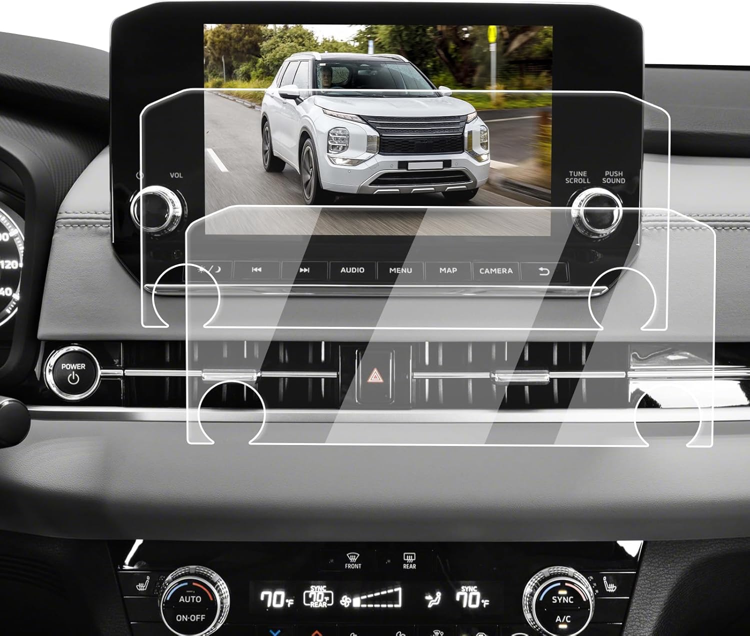 Amazon.com: Screen Protector 2 Pcs For 2022-2024 Mitsubishi Outlander ...