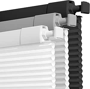 Amazon.com: HOTSOON No Drill No Tools Blackout Cellular Shades for Indoor Windows Cordless Pull ...