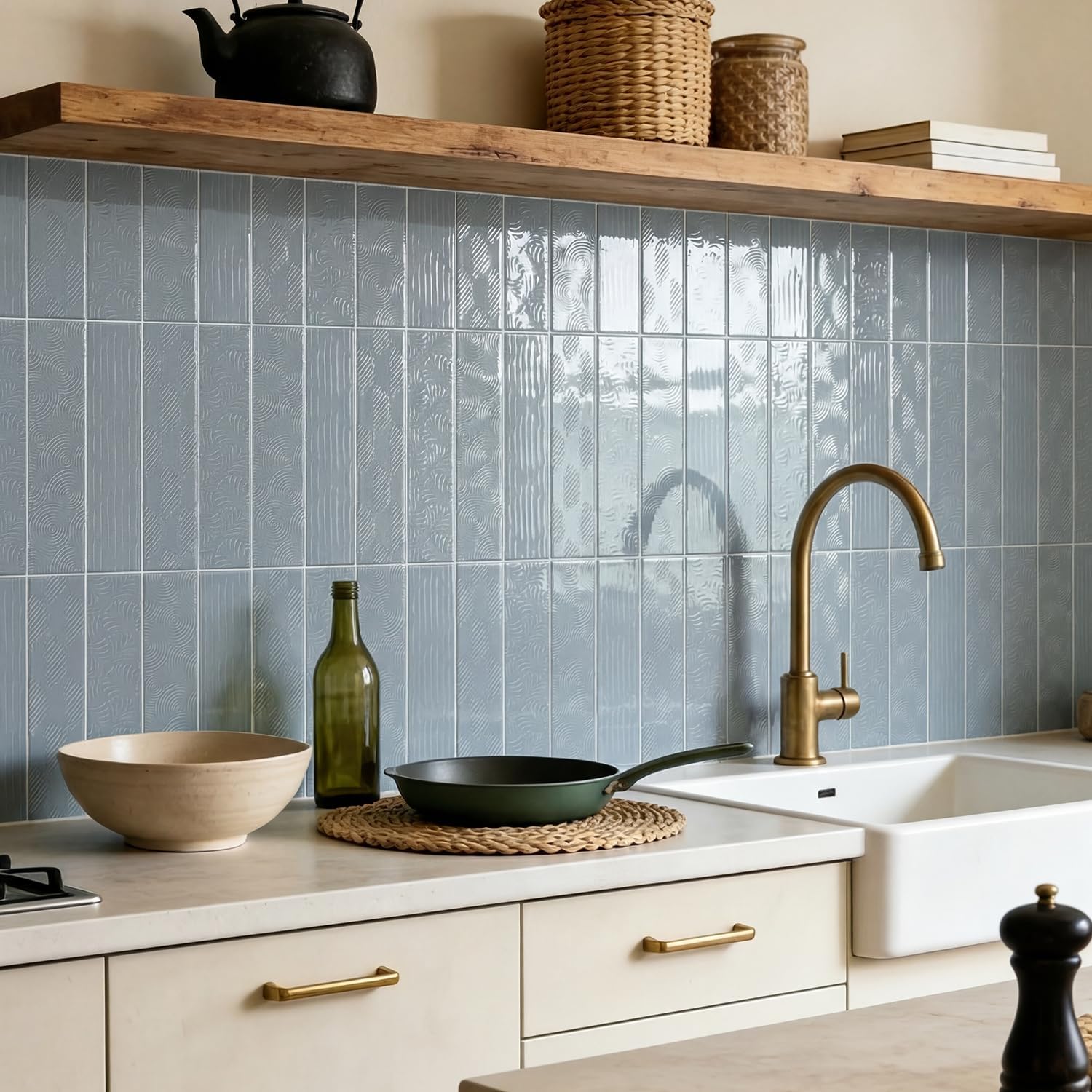 Amazon.com: Alwayspon 10 Sheets 12inch/30cm 3D Vinyl Backsplash Tiles ...