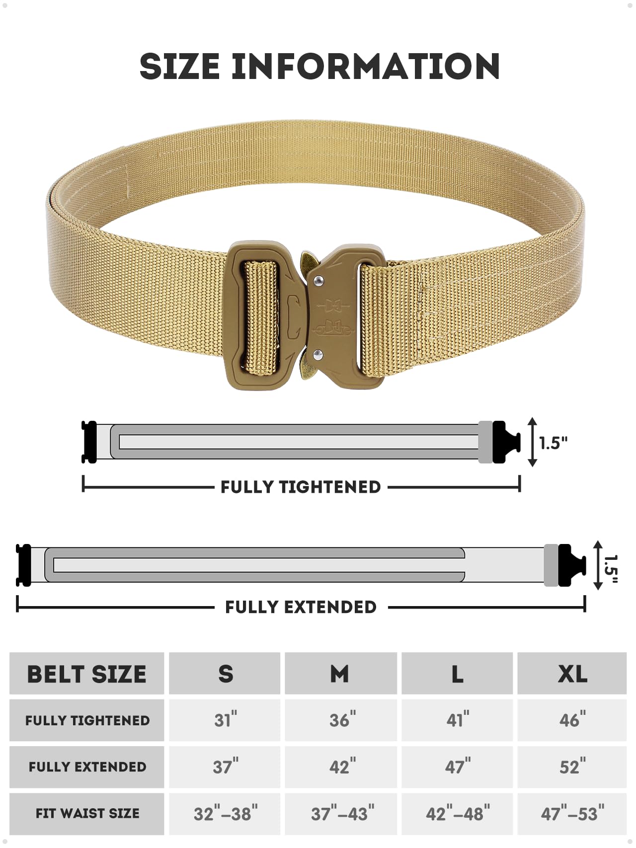 Snapklik.com : Tactical Belts For Men, Heavy Duty Quick Release EDC ...