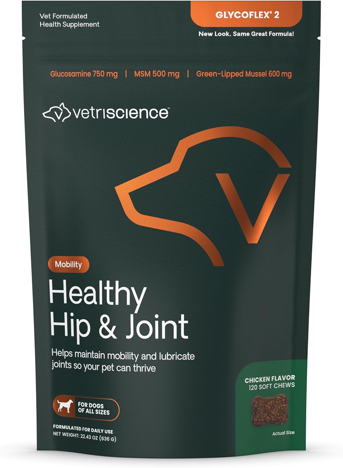 VetriScience Glycoflex 2 – Suplemento de cadera y articulaciones para ...
