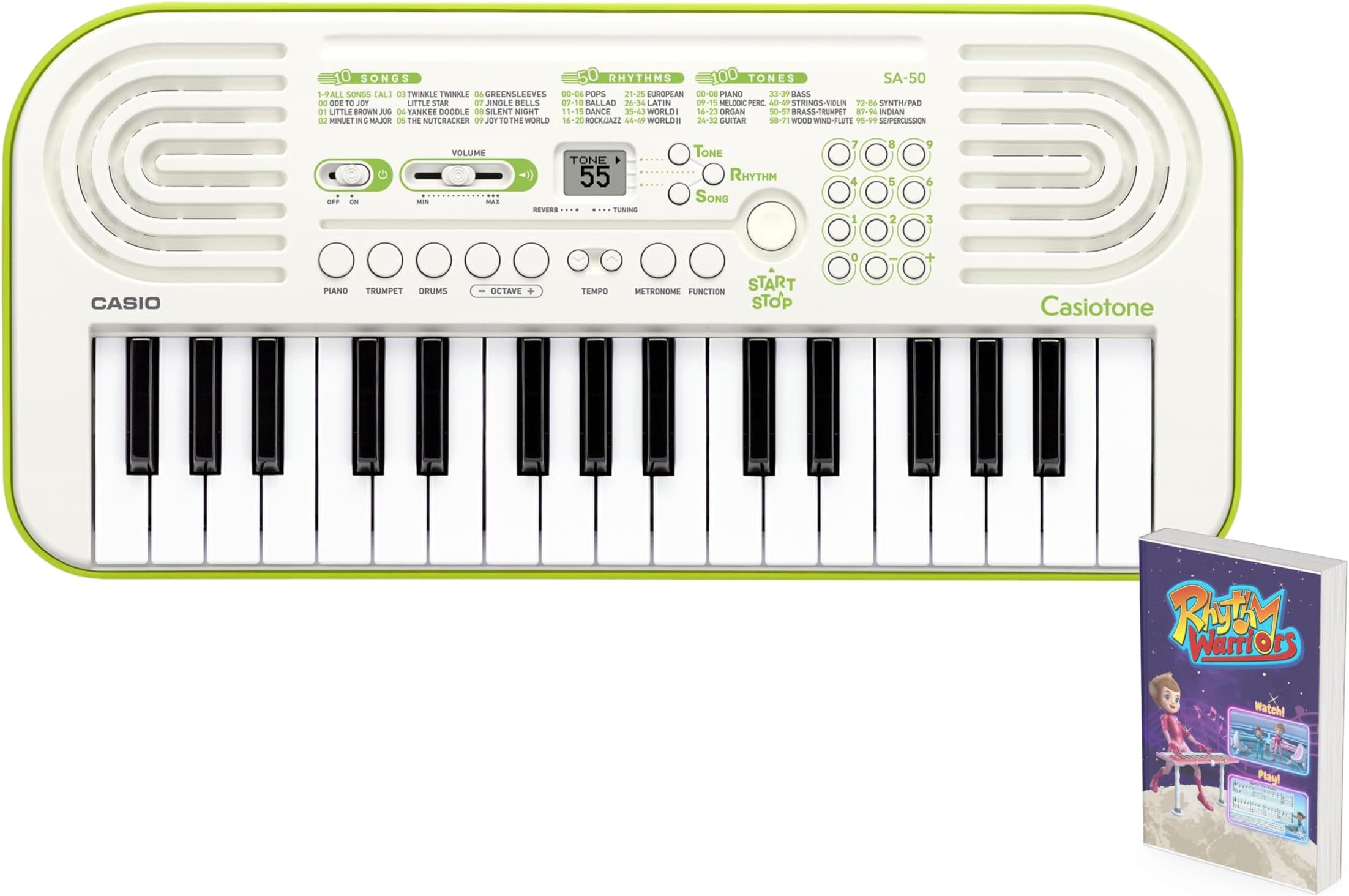 Casiotone Mini Keyboard SA-50 with Piano tones, White : Amazon.in ...