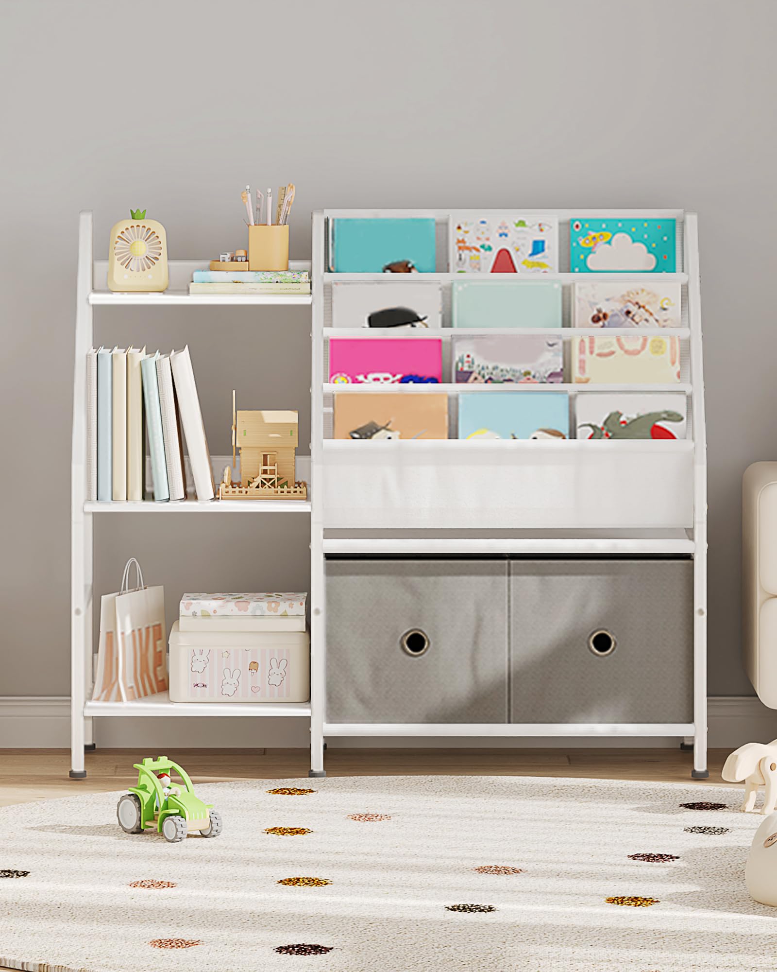 Snapklik.com : CHOEZON Kids Bookshelf, Toy Storage Organizer, 4-Tier ...