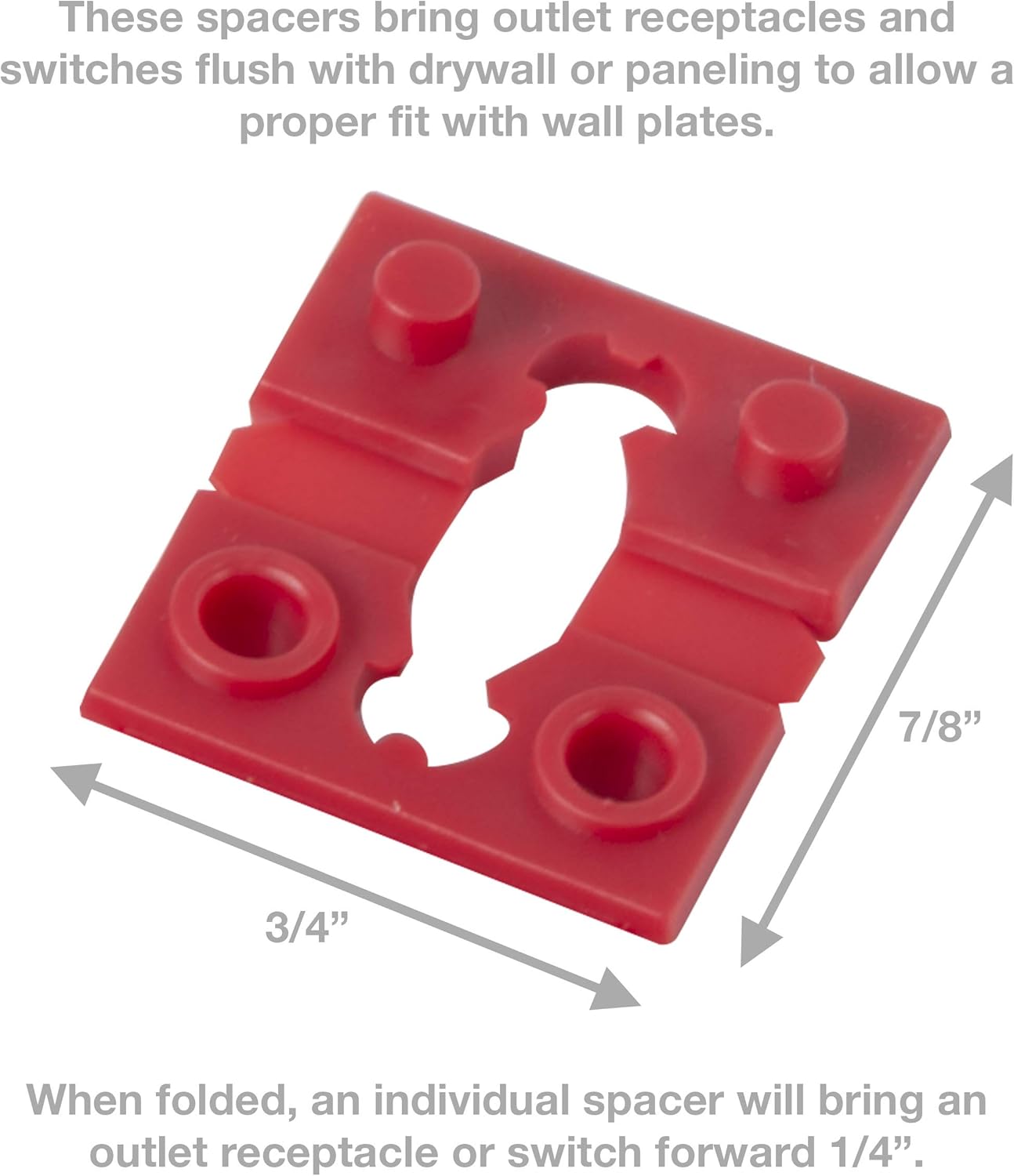 4-Piece Pack of Red Electrical Switch and Receptacle Spacers in Nepal ...
