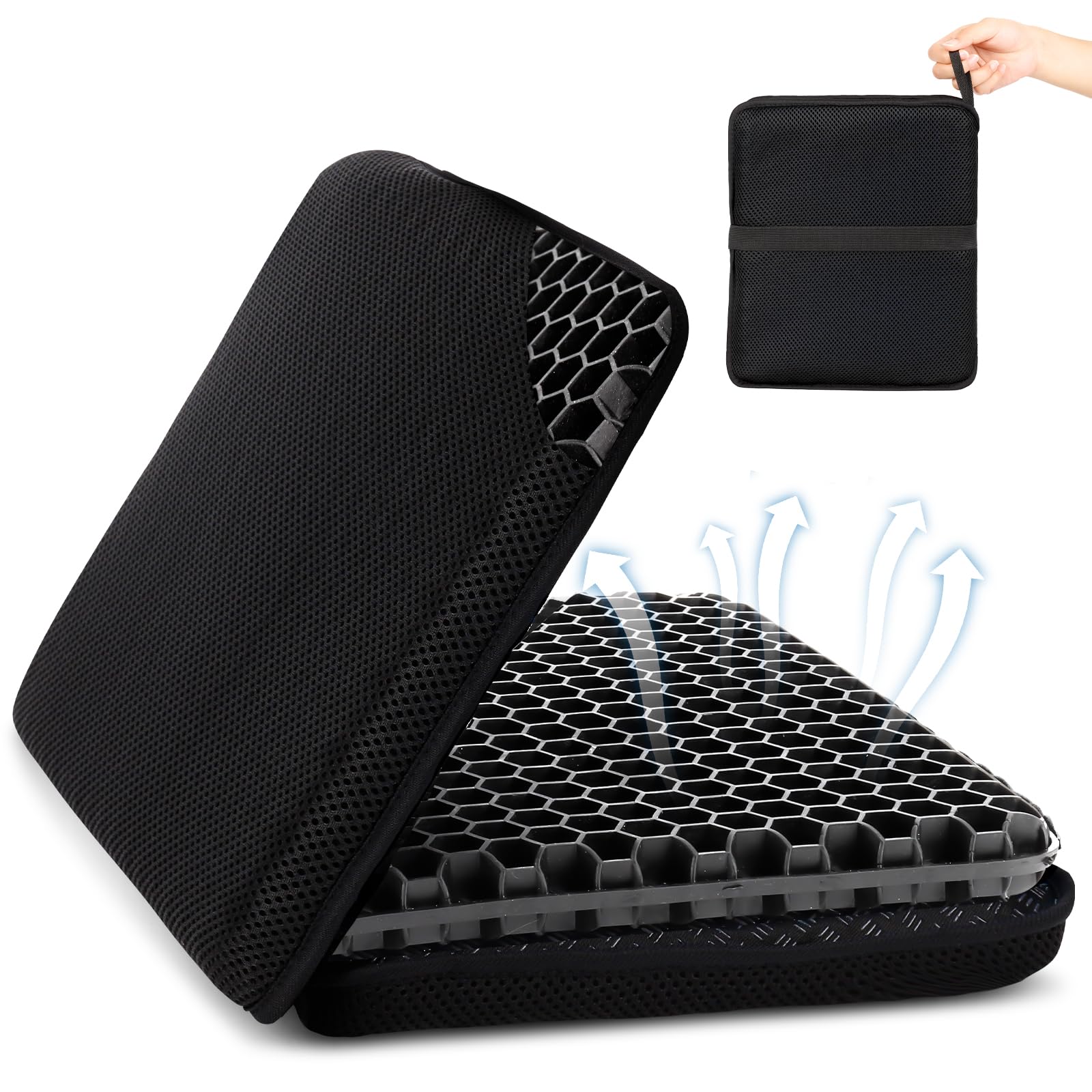 Amazon.com: 3 in 1 Portable Airplane Gel Seat Cushion, Gel Travel Seat ...