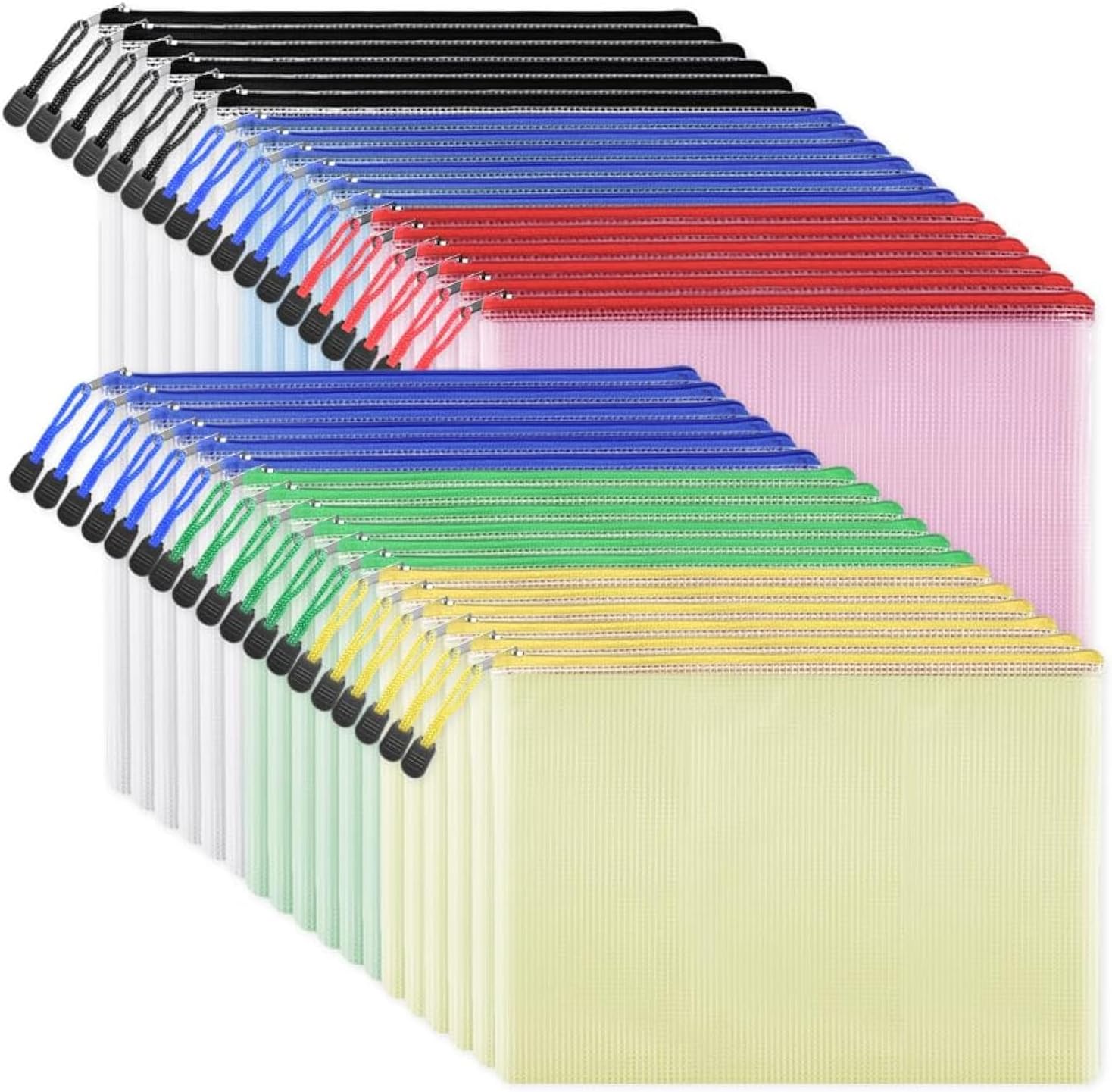Amazon.com : EOOUT 36pcs Mesh Zipper Pouch for Organizing, A4 Letter ...