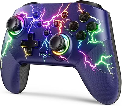 Amazon.com: VOYEE Switch Controller, LED Star Wireless Pro Controllers ...