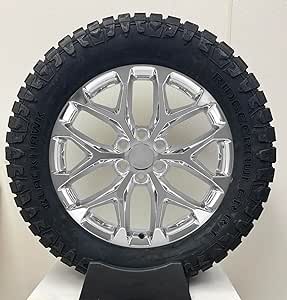 Amazon.com: 20 inch Chrome Snowflake Replica Wheels with 275/60R20 R/T Tires SET Includes TPMS ...