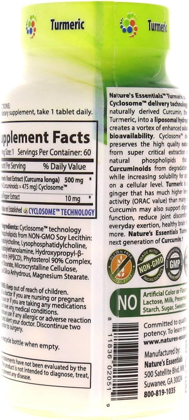 Buy Liposomal Turmeric-Curcumin | 500mg per pill | Piperine ...