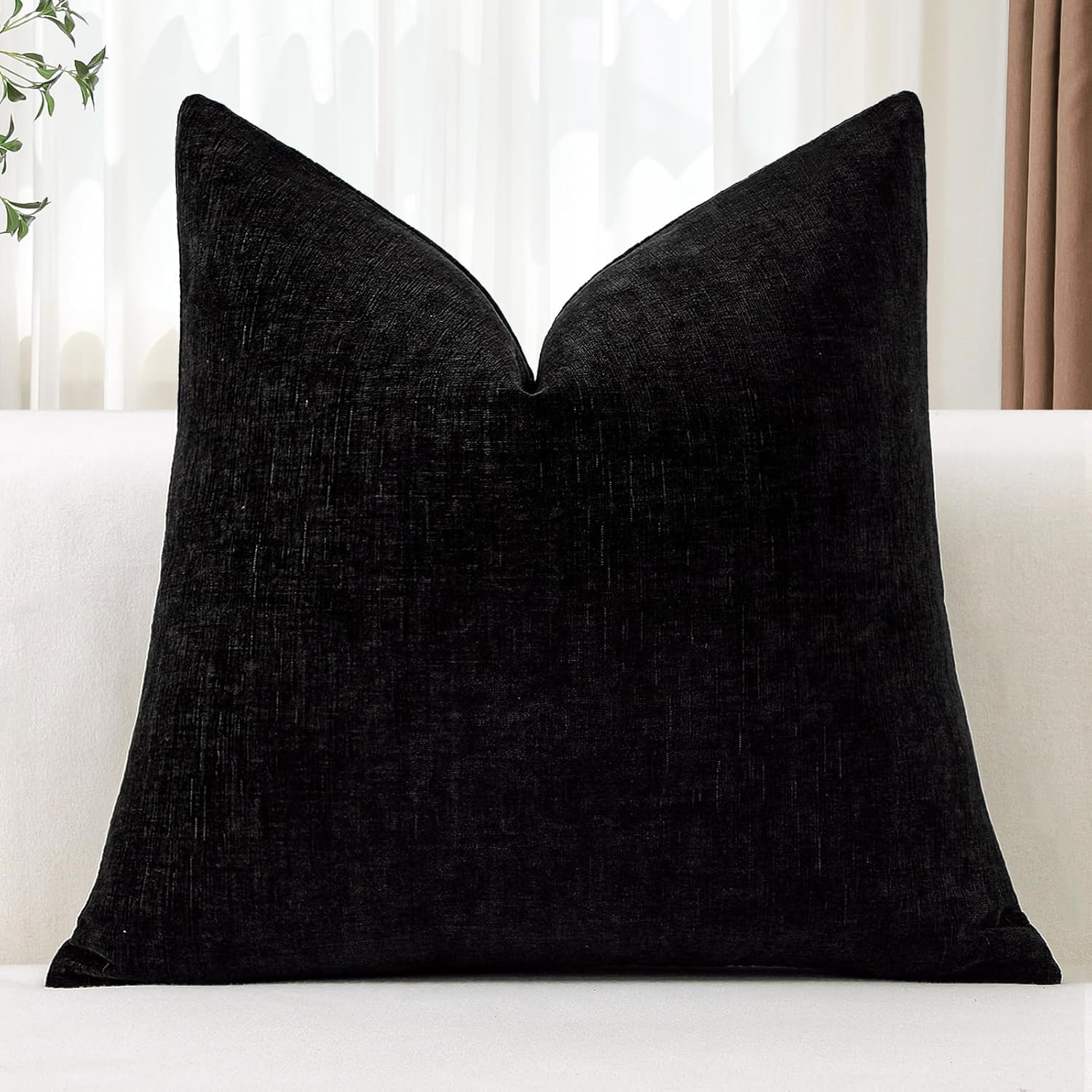Amazon.com: OTOSTAR Chenille Throw Pillow Covers 20x20 Inch Soft ...