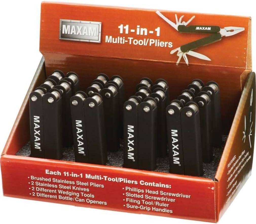 Amazon.com: Maxam Set 12 Piece 11-in-1 Multi-Tool/Pliers in Countertop ...