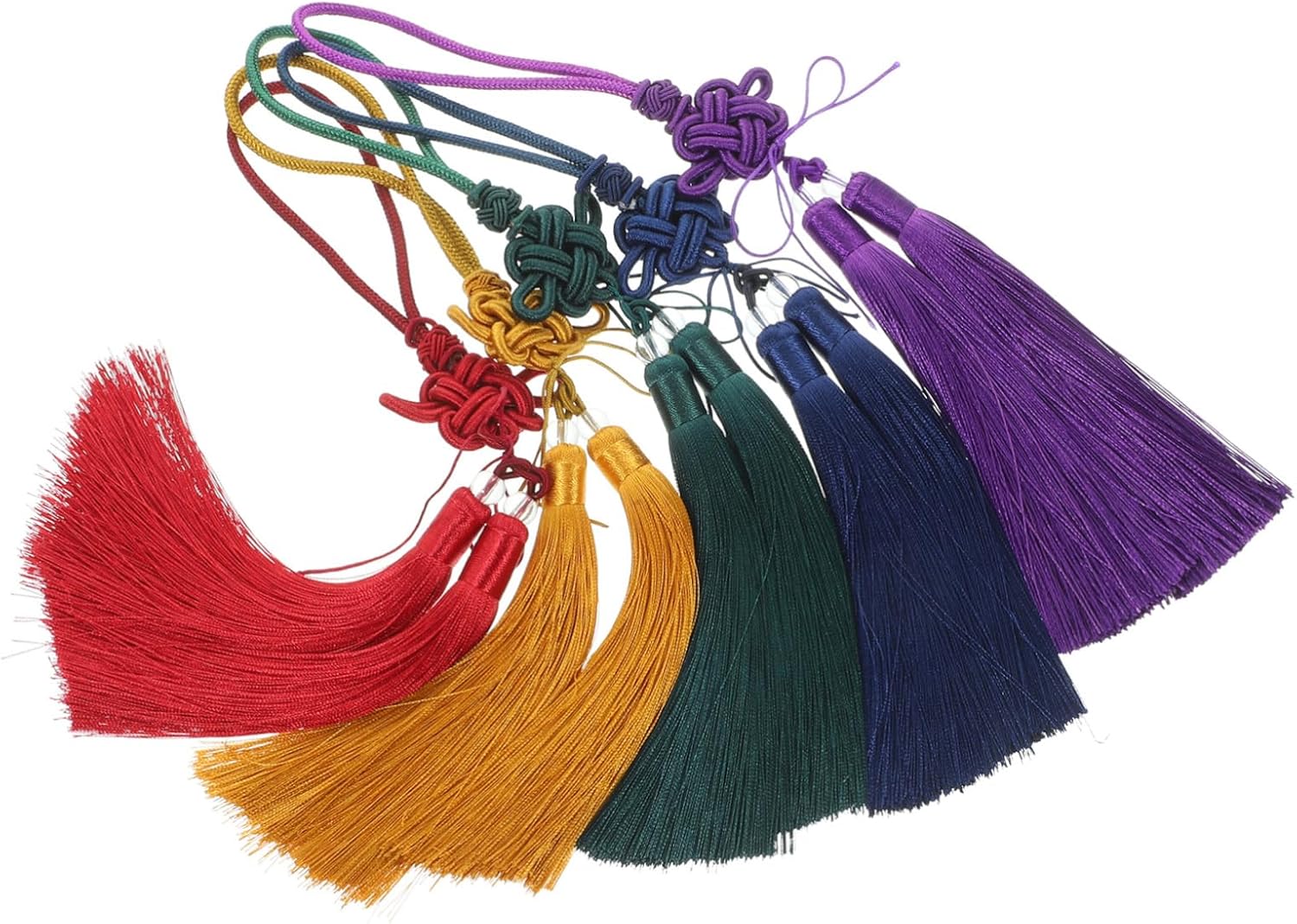 Amazon.co.jp: Cabilock 5個 太極拳剣タッセル耳掛けリボン 中国の幸運のタッセル 中国の装飾的な結び目 ペンダントタッセル diyタッセルペンダント カーミラー イヤー ...