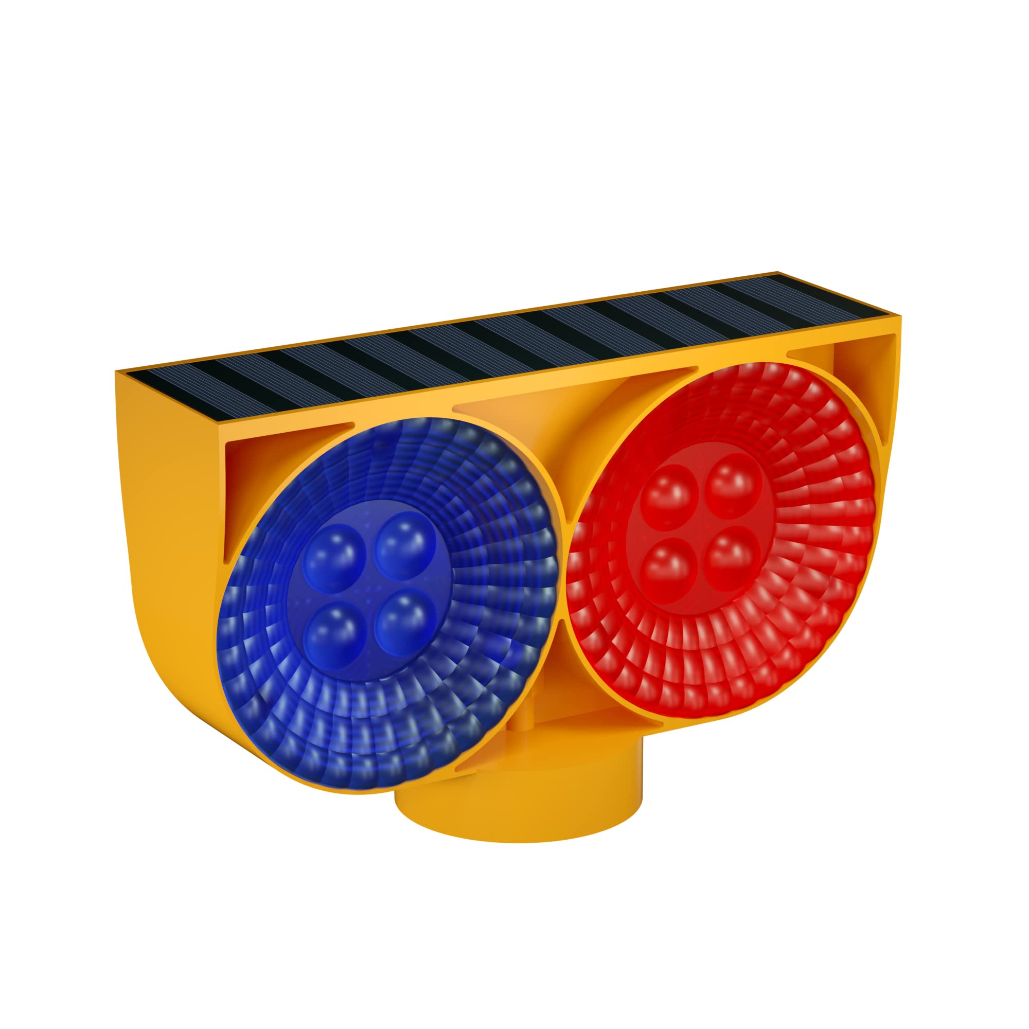 Buy Solar Strobe Warning Light, High-Intensity LED, Red+Blue, 6-8h ...