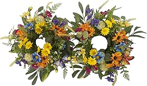 Amazon.com: Spring Summer Candle Rings,Floral Candle Rings Wreaths 6 ...