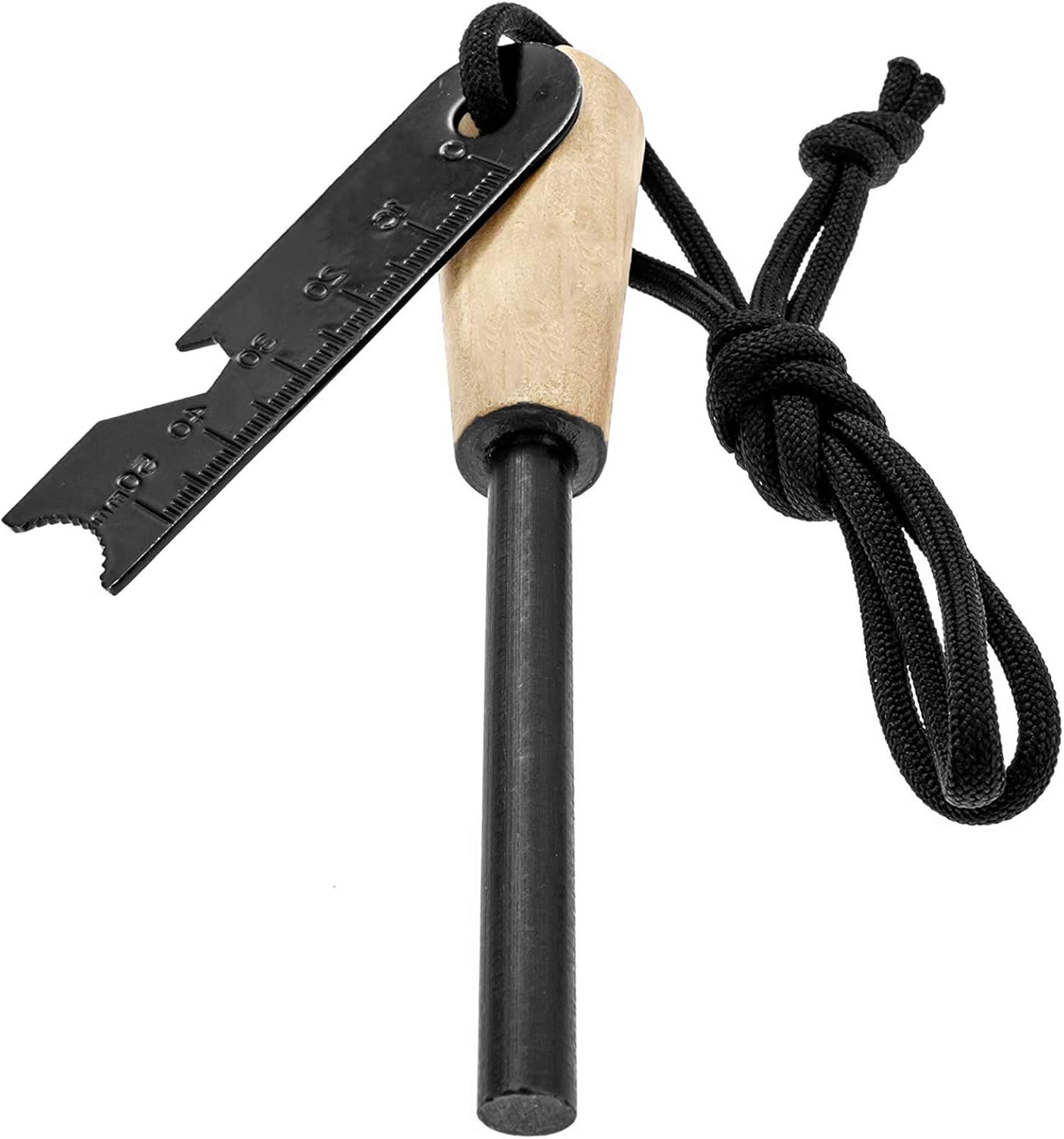 Yibang Survival Flint and Steel Fire Starter Kit, with Handcrafted Wood ...