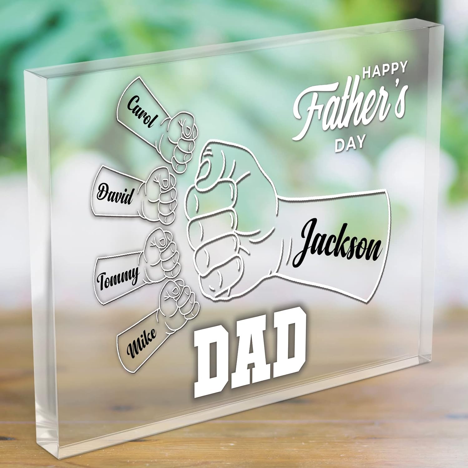 Amazon.com: Personalized Dad Fist Bump Signs for Father's Day Gifts (6 ...