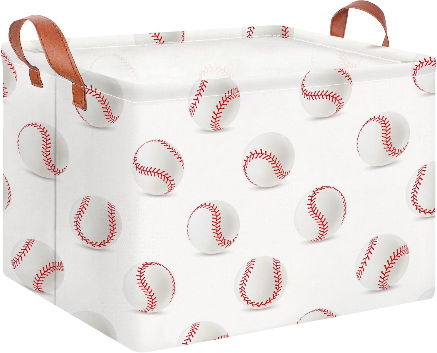 Amazon.com: CLOCOR Rectangular Baseball Storage Basket,Collapsible ...