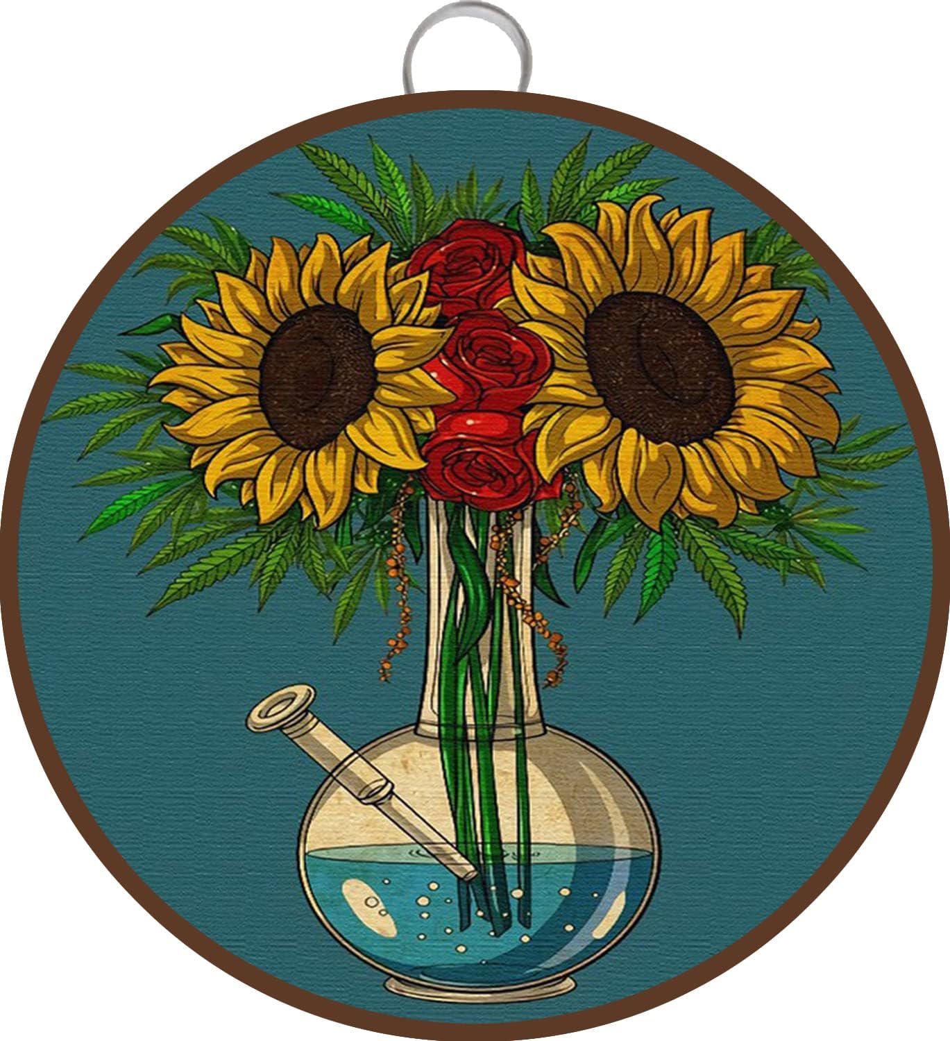 Amazon.com: Allijune Sunshine Poster, Cannabis Bong, Water Pipe, Stoner ...