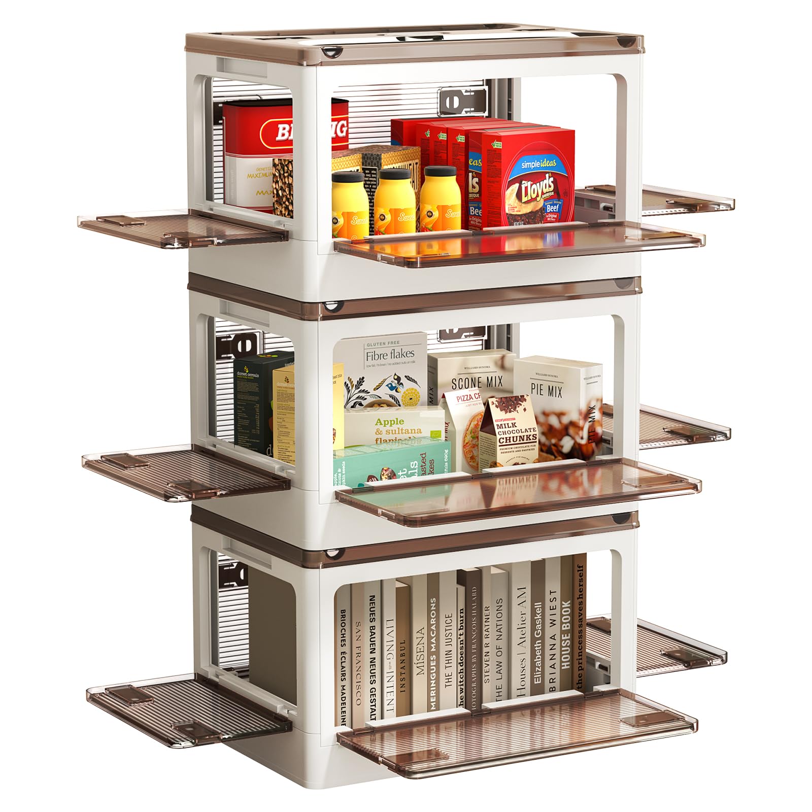 Collapsible Storage Bins with Lids, Storage Bins with Wheels, 7.2Gal ...