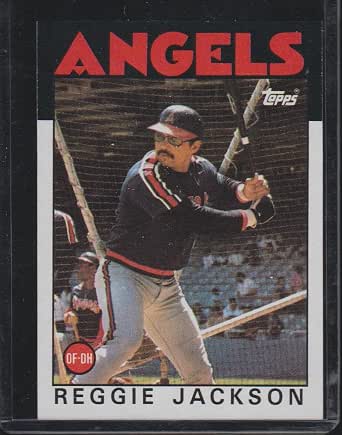 Amazon.com: 1986 Topps Reggie Jackson Angels Baseball Card #700 ...