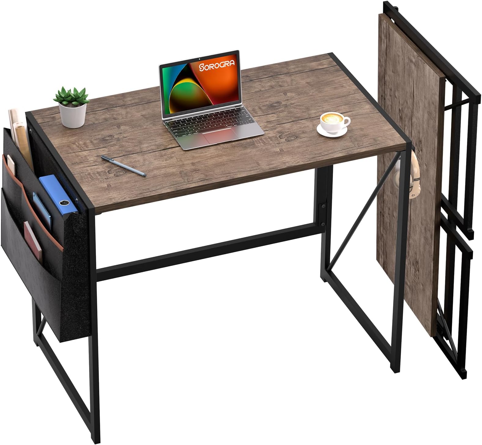 Amazon.com: SKYORIUM Birch Wood Compact Computer Desk - Small Work Desk ...