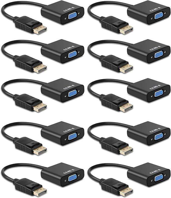 Amazon.com: Ankey Display Port to VGA Adapter, Gold-Plated DisplayPort ...