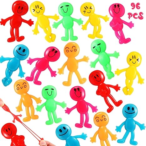 Amazon.com: 96 Pcs Stretchy Bendable Man, Treasure Box Toys for ...
