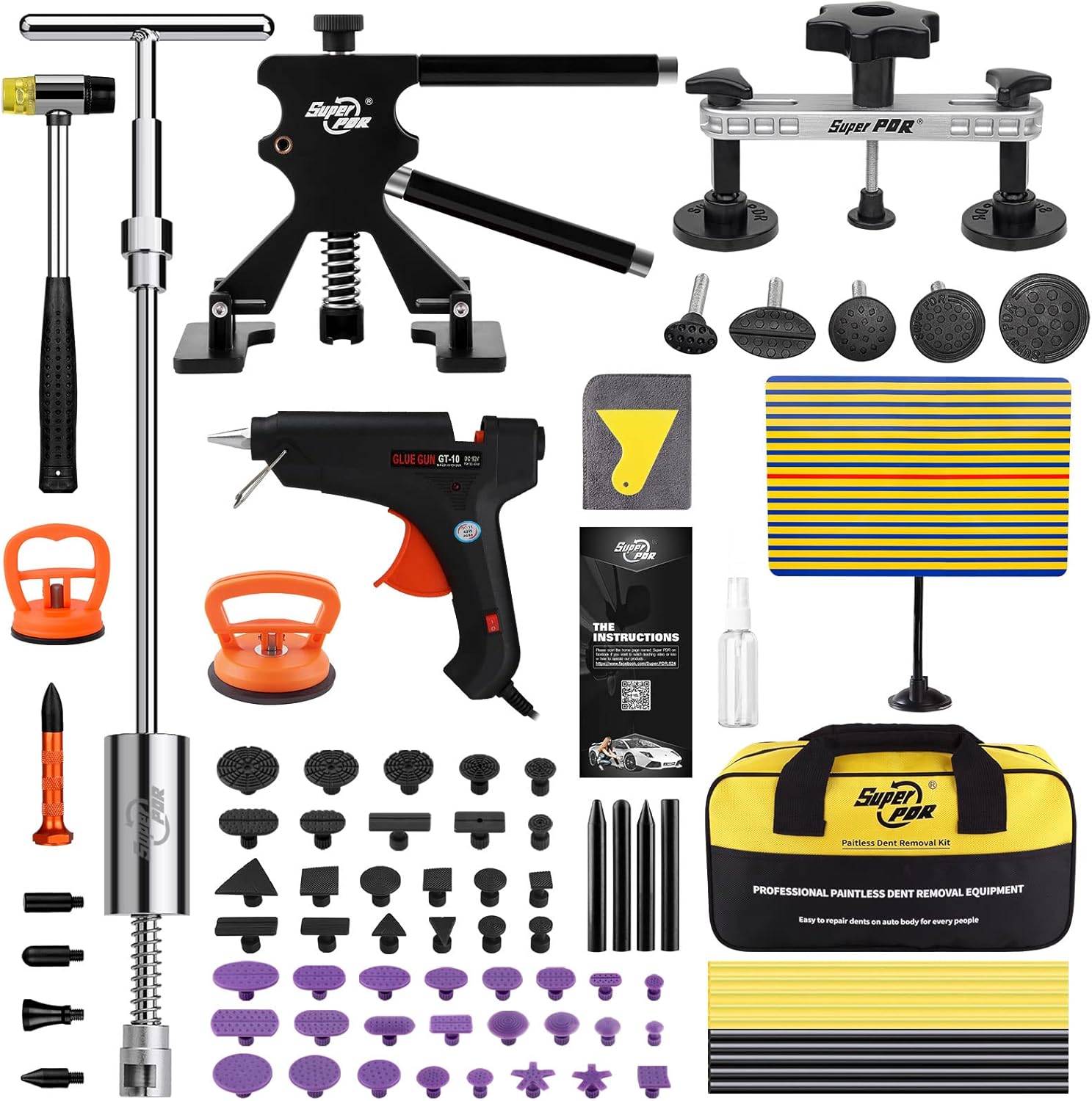 Fly5D Car Dent Repair Kit, 85 Pcs Paintless Car Body Dent Repair Kit ...