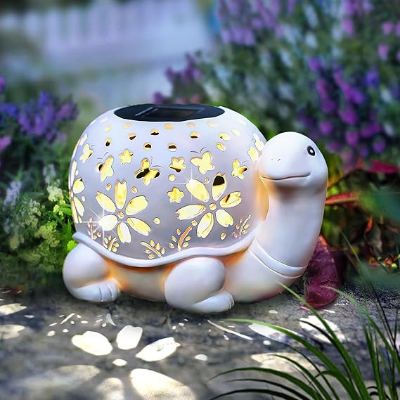 Amazon.com : AIINY Solar Outdoor Lights Turtle Garden Decor, Tortoise ...