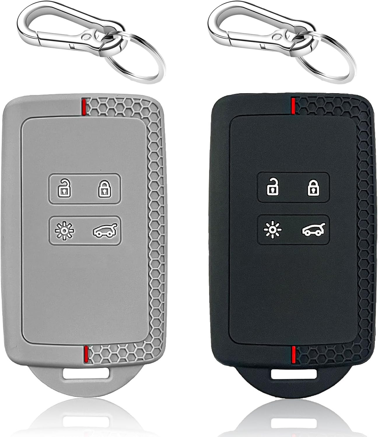 Benaewa 2pcs Key Card Case for Renault, Silicone Key Cover with ...