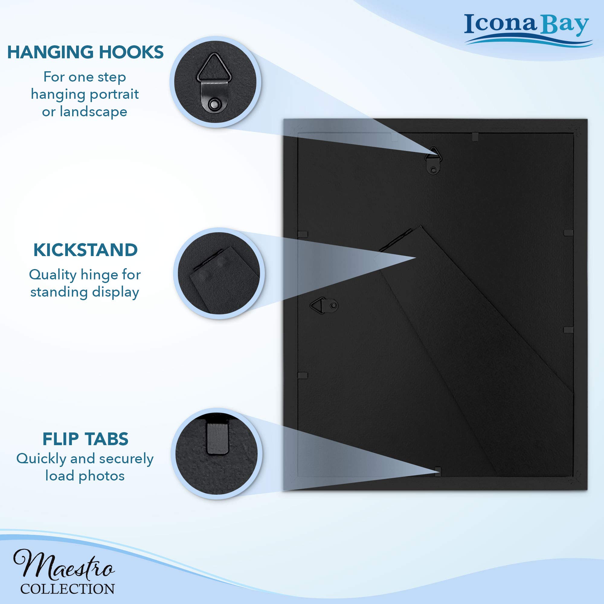 Snapklik.com : Icona Bay 8x10 Picture Frames Set