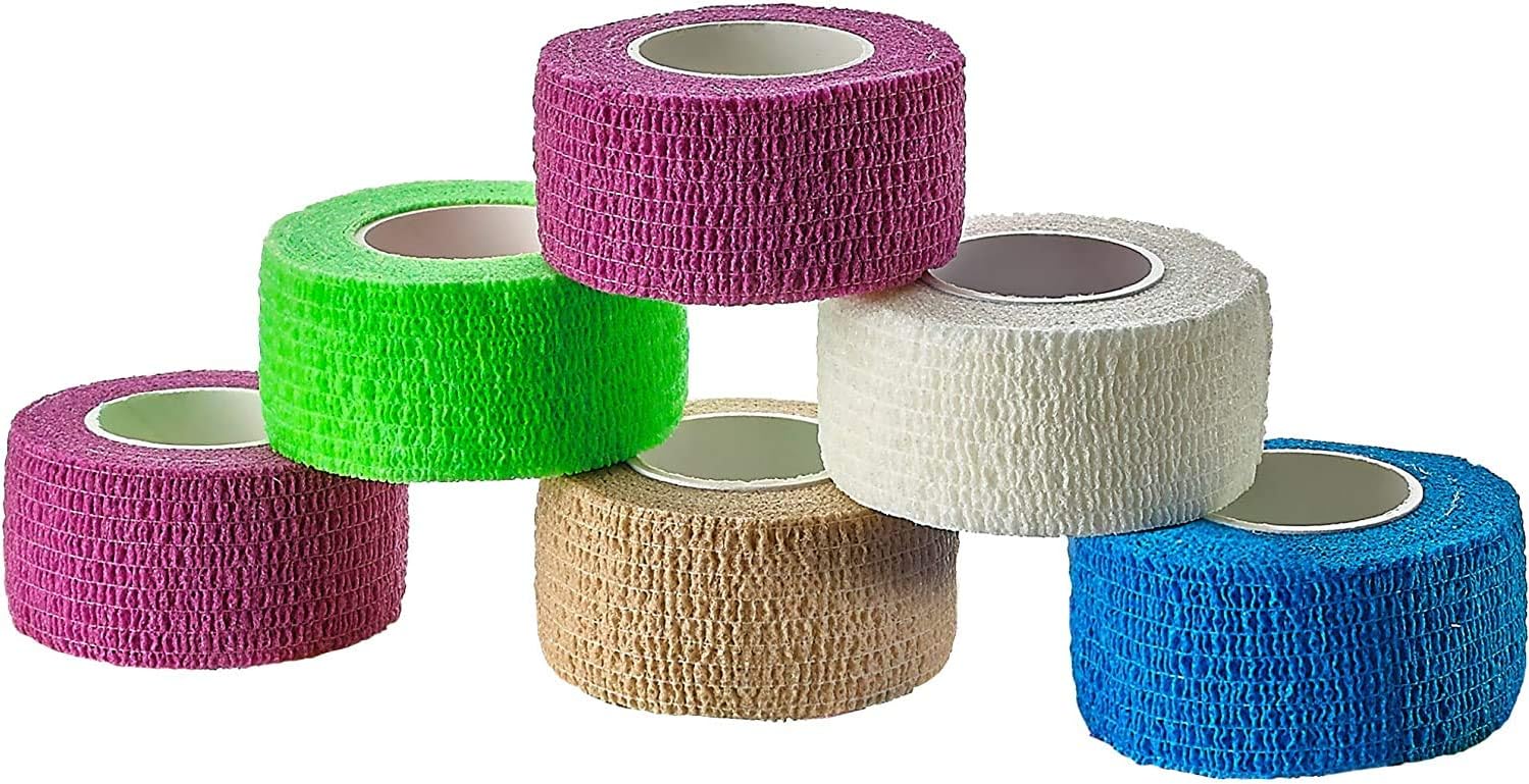 Amazon.com: Self Adherent Cohesive Wrap Bandages - (Pack of 6 Rolls) 1 ...