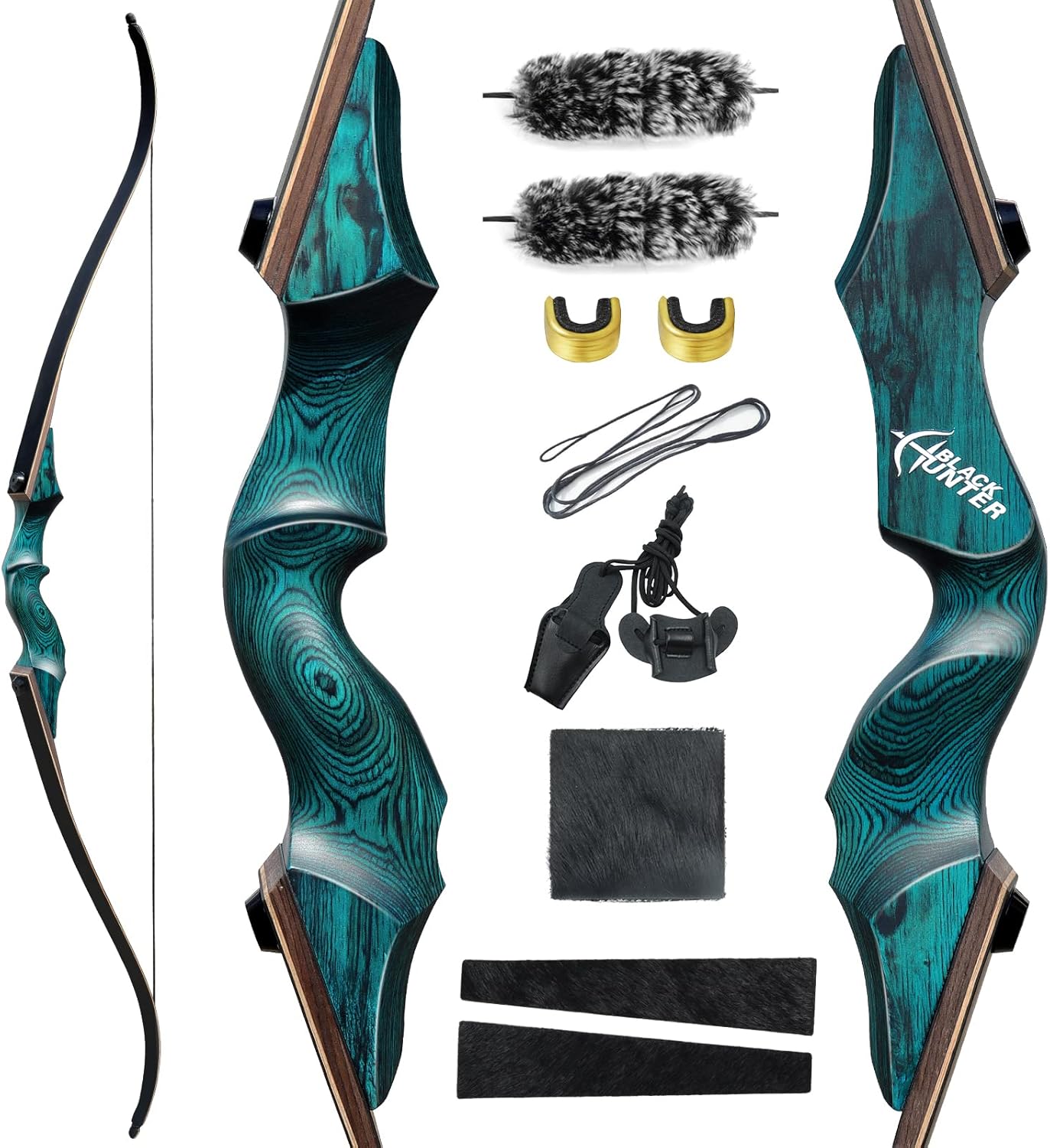 OUBOTER 60" Black Hunter Takedown Recurvebogen Für Erwachsene ...