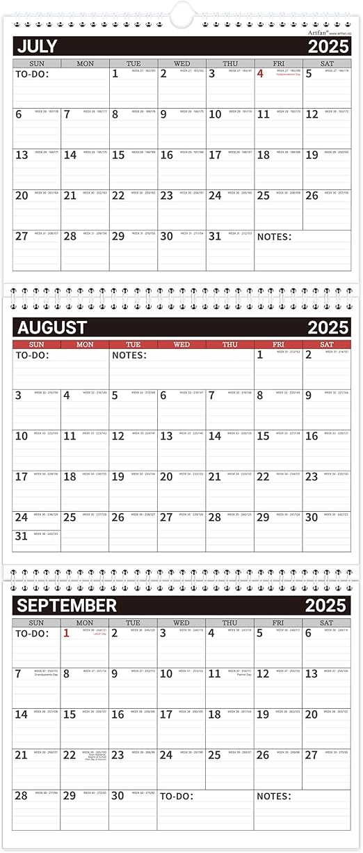 Amazon.com: 2025-2027 Wall Calendar - 3 Month Wall Calendar 2025-2027 ...