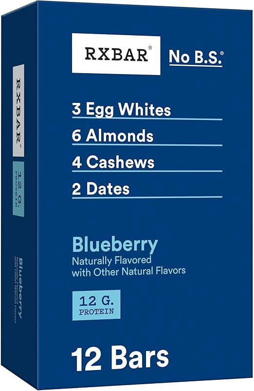 Amazon.com : RXBAR Protein Bars, Protein Snack, Snack Bars, Blueberry ...
